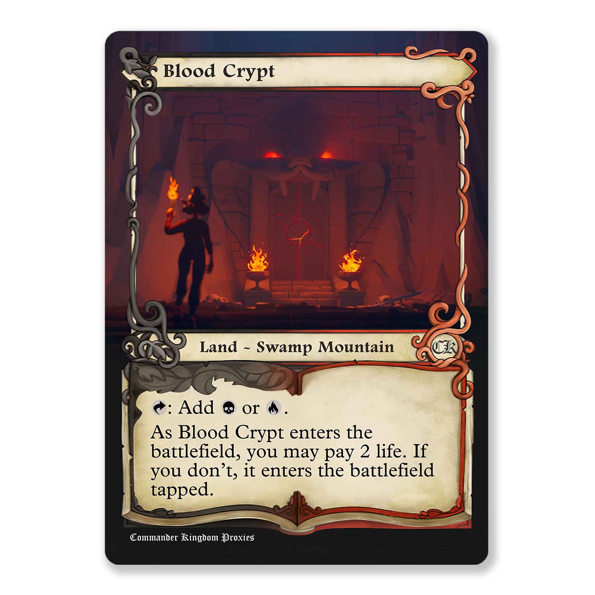 Blood Crypt | Shock Land | Adventure Custom MTG Proxy Card ...