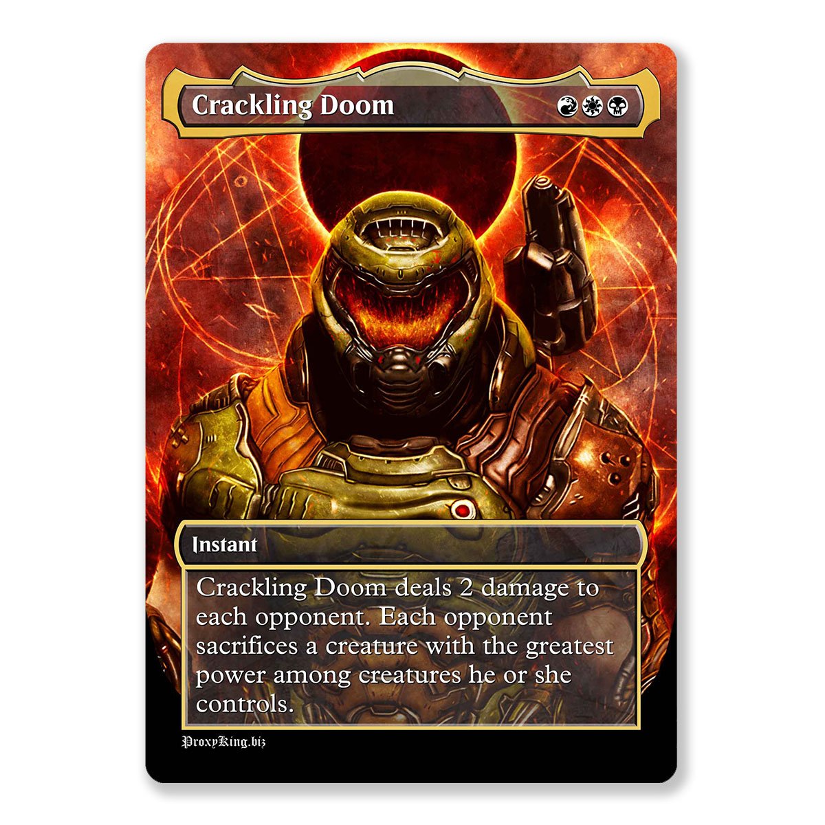 Crackling Doom | Full Art Custom MTG Proxy Card - trinketkingdom.com