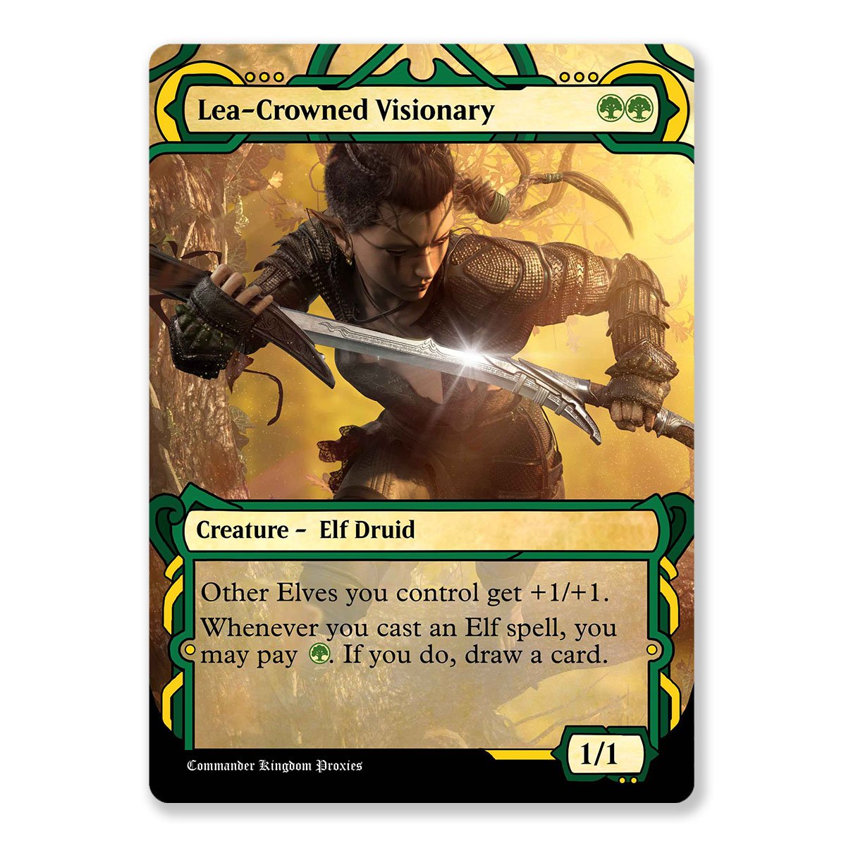 Leaf-Crowned Visionary | Mystical Archives Custom MTG Proxy Card ...
