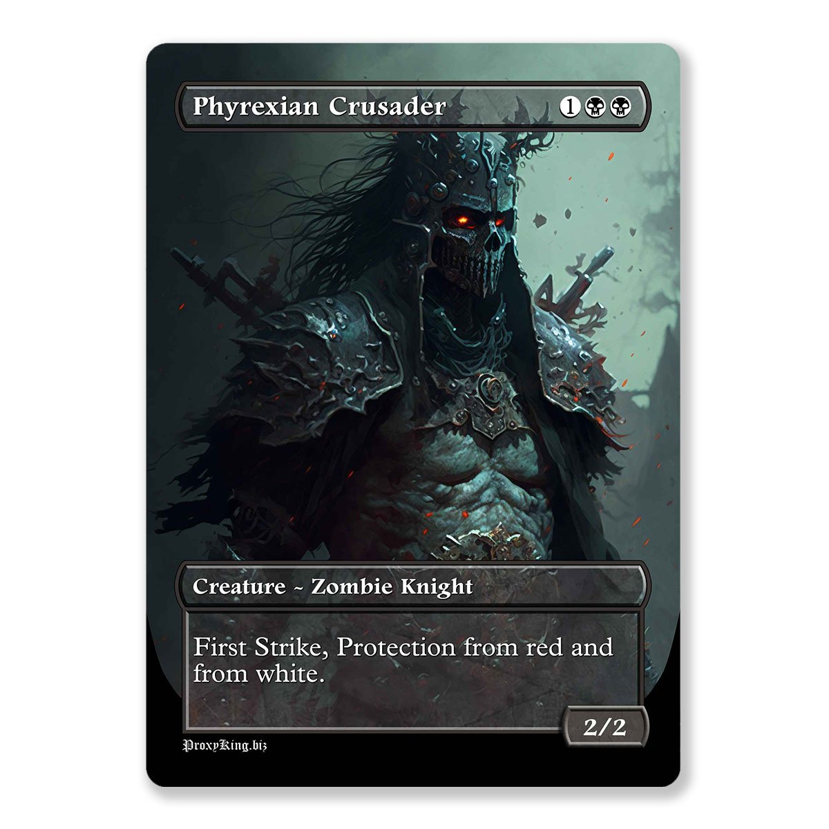 Phyrexian Crusader | Full Art Custom MTG Proxy Card - trinketkingdom.com