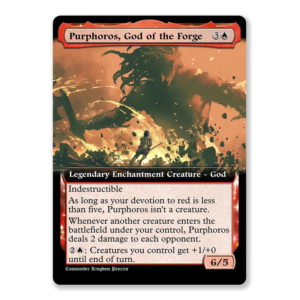 Purphoros, God of the Forge | Box Topper Custom MTG Proxy Card ...