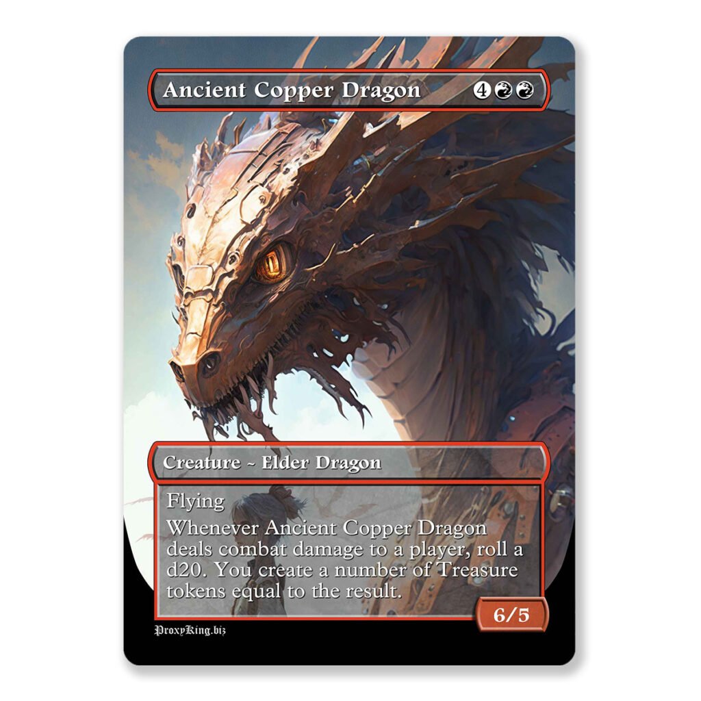 Ancient Copper Dragon | Full Art Custom MTG Proxy Card - trinketkingdom.com