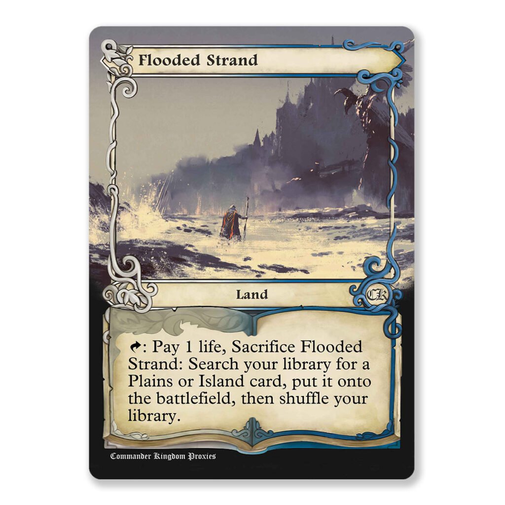 Flooded Strand | Fetch Land | Adventure Custom MTG Proxy Card ...